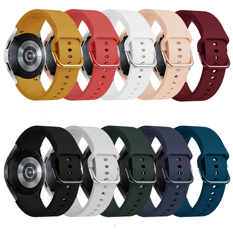 For-Samsung-Galaxy-Watch-5-Pro-45mm-40mm-44mm-Silicone-Strap-SM-R900 ...