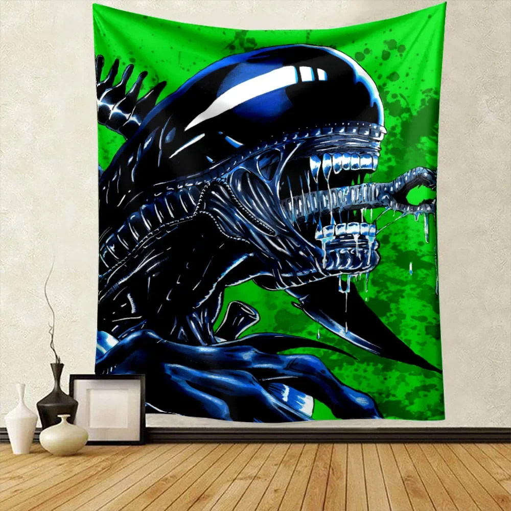 Alien Predator Halloween Tapestry Wall Hanging Witchcraft Supplies ...