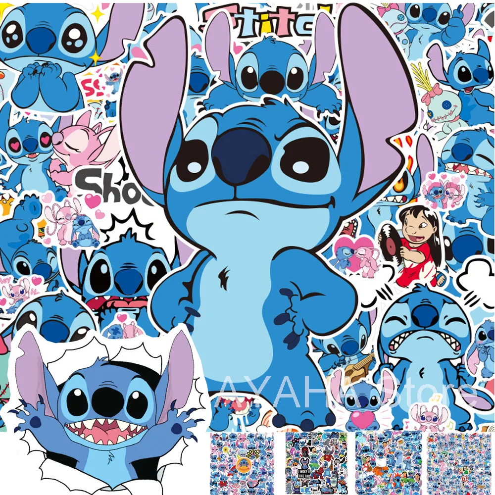 Autocollants-dessin-anim-Disney-Lilo-Stitch-pour-enfants-tiquette ...