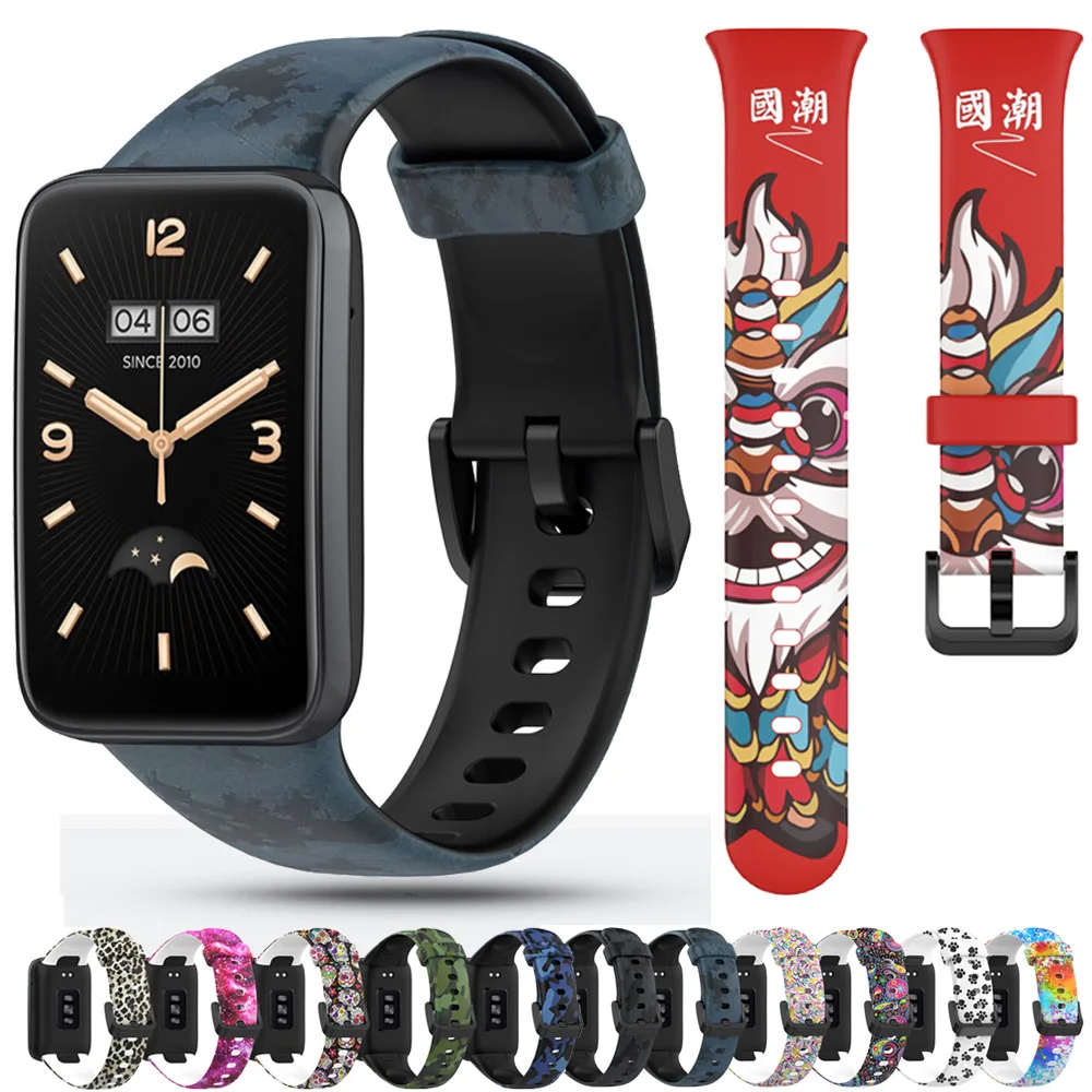 For Xiaomi Mi Band 7 Pro Smartwatch Strap Camouflage Pattern Watchbands ...