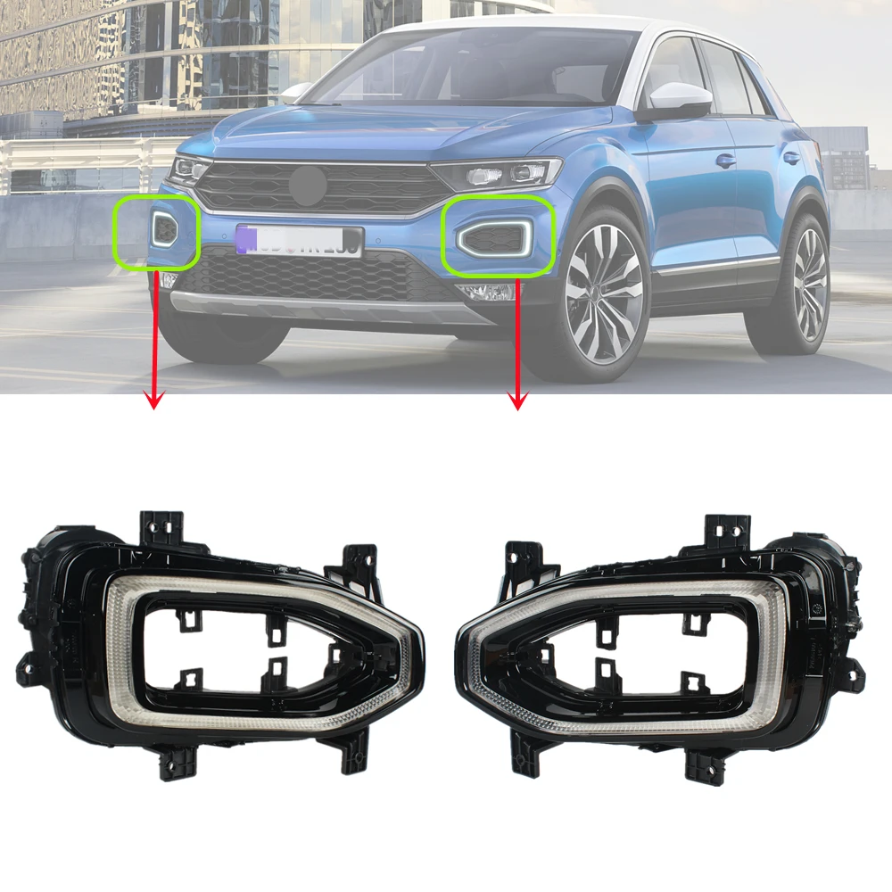 LED-DRL-Daytime-Running-Light-Car-Lights-2GA941055-2GA941056-For-VW-T ...