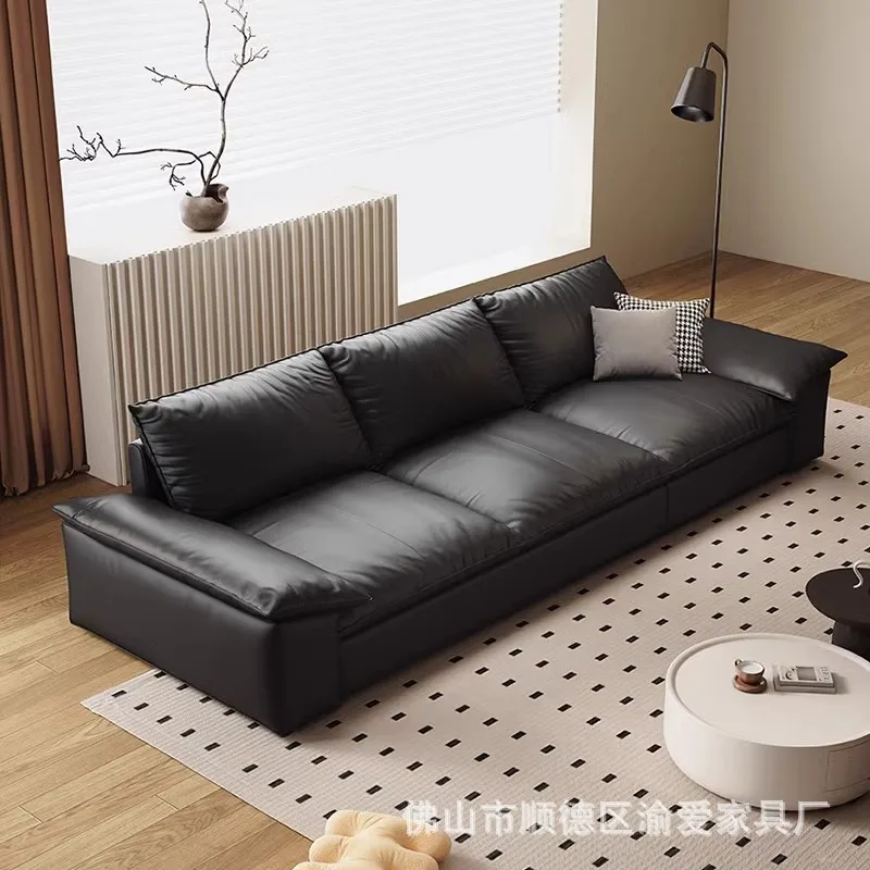 Relaxing-Black-Sofa-Nordic-Lazy-Elegant-Soft-Minimalist-Puff-Sofa ...