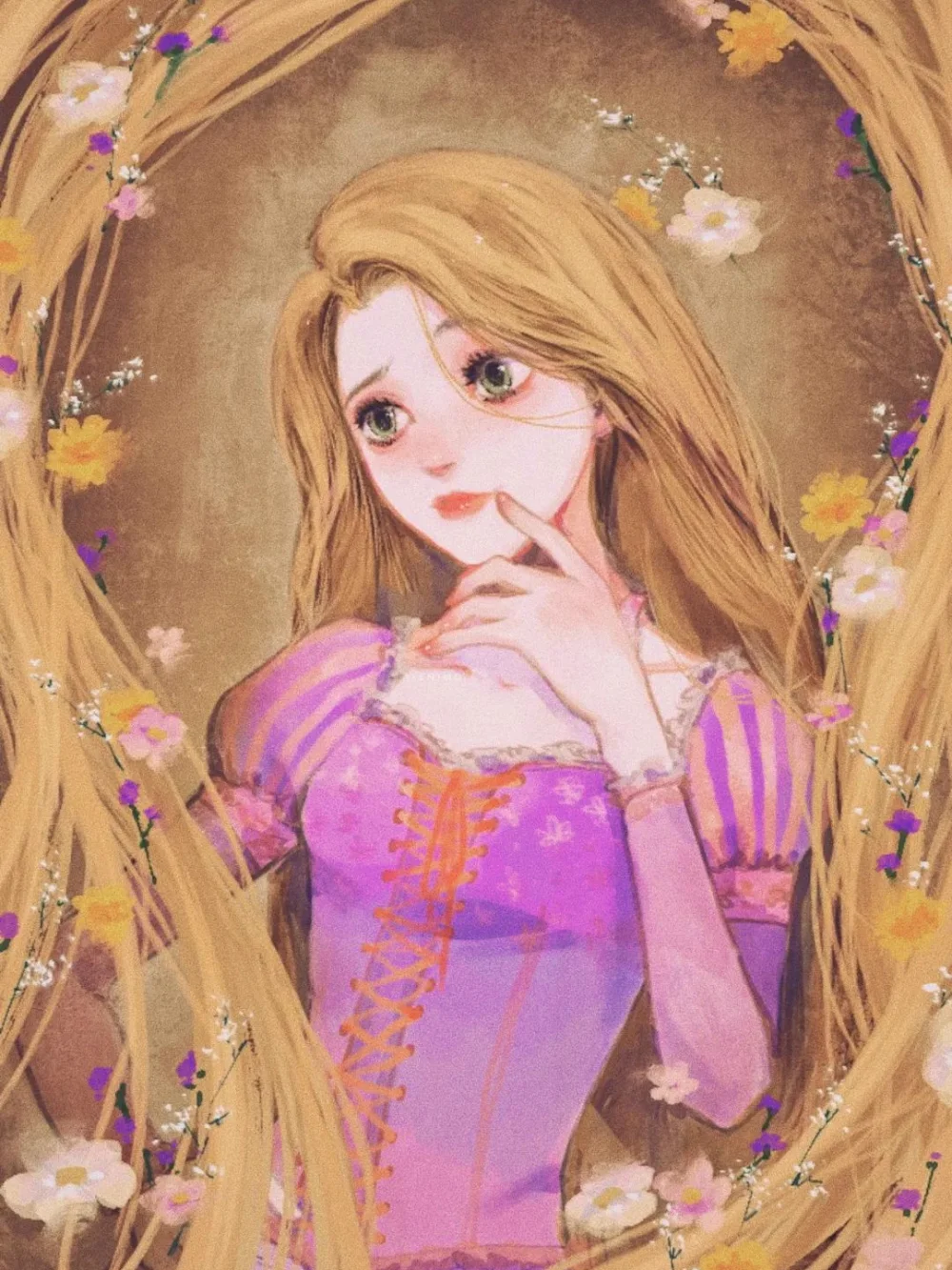 Rapunzel Oil Painting