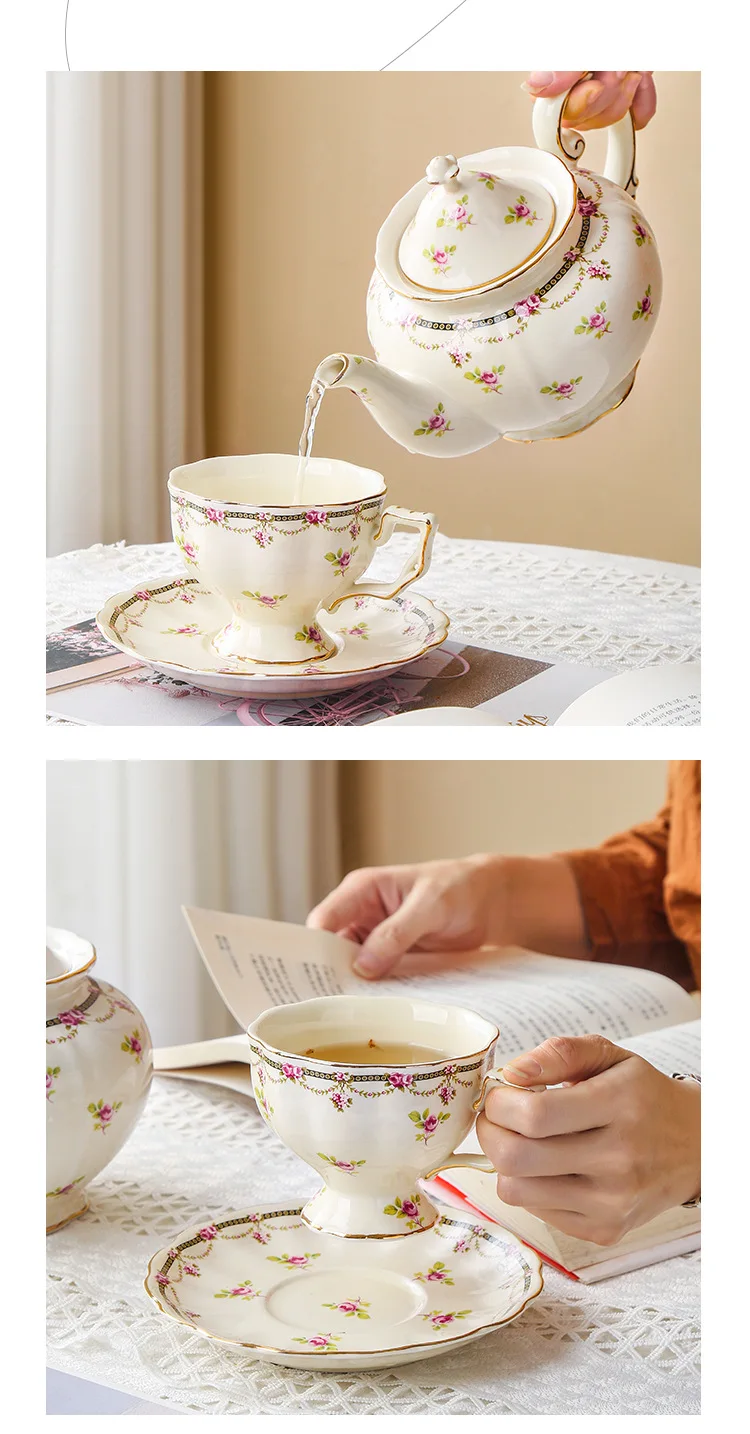 European Style Tea Cups Set | Coffee Tea Cup Sets | Tea Cup Saucer Set ...