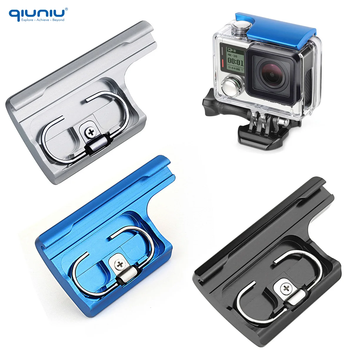 QIUNIU-Snap-Latch-CNC-Aluminum-BackDoor-Clip-Lock-Buckle-for-GoPro-Hero ...