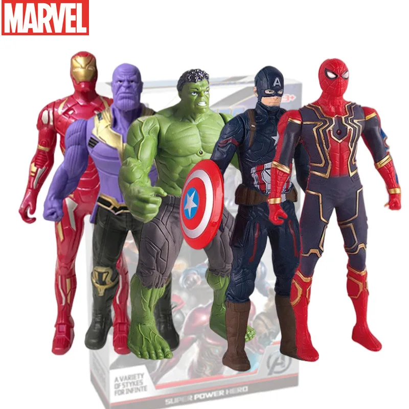 Anime-Marvel-Spiderman-Hulk-Action-Figure-Kids-Toy-Ironman-Glowing ...