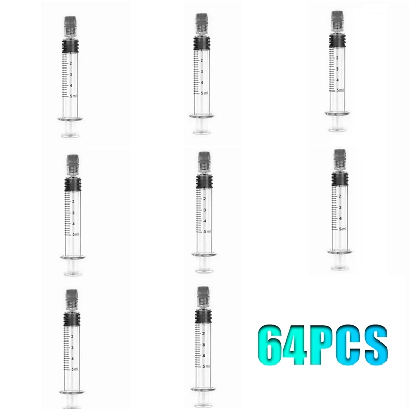 64Pcs 5Ml CBD Oil Luer Lock Prefillable Syringe For CBD Oils Distillate ...