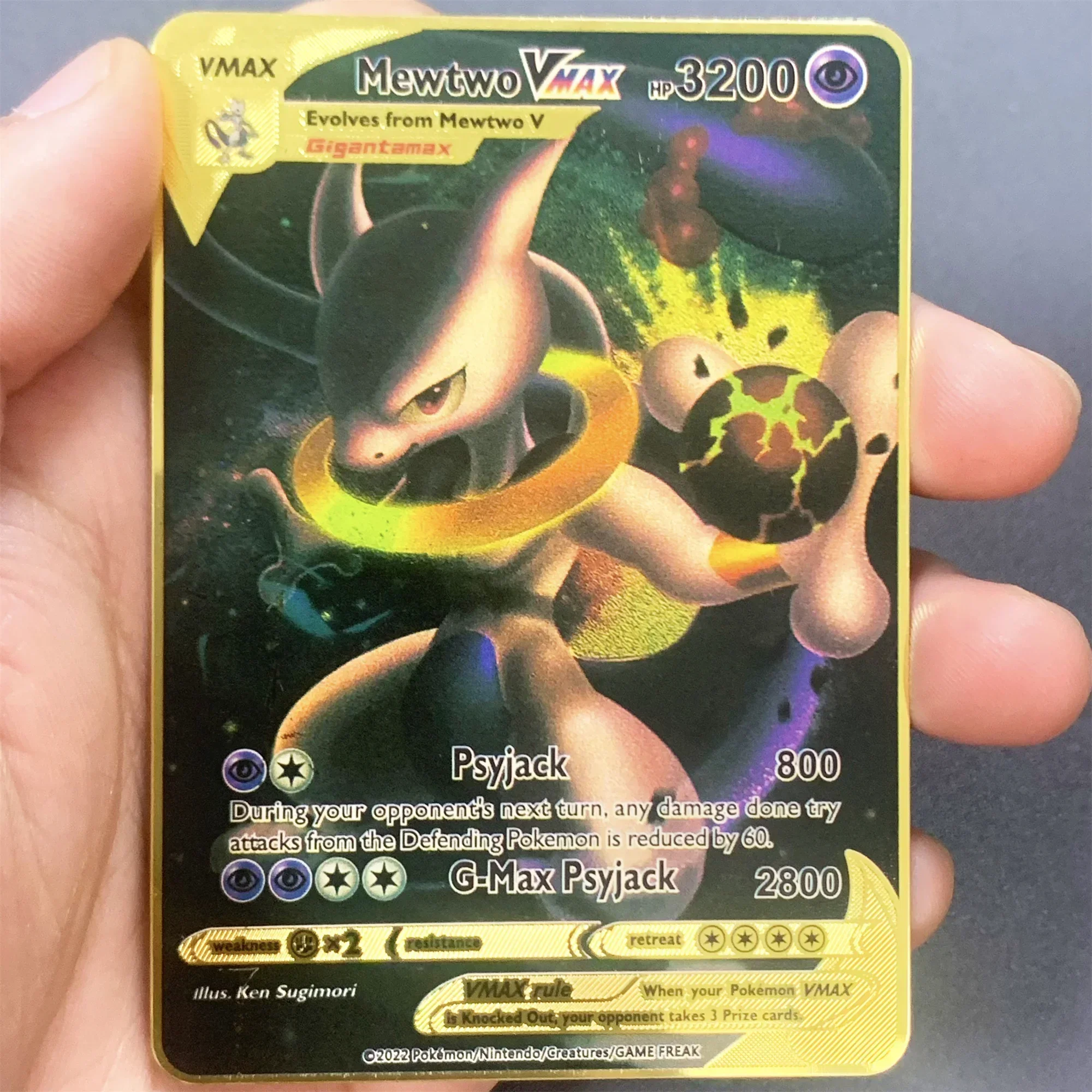 10000HP Charizard Vmax Cards Metal English Card Arceus GX Vstar V Golden Limited Kids Gift Game ...
