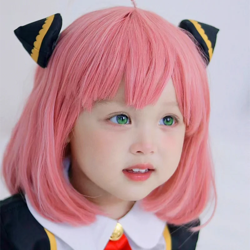 Pink Wig for Children Kids Head Covers COS Headgear for Little Girls ...