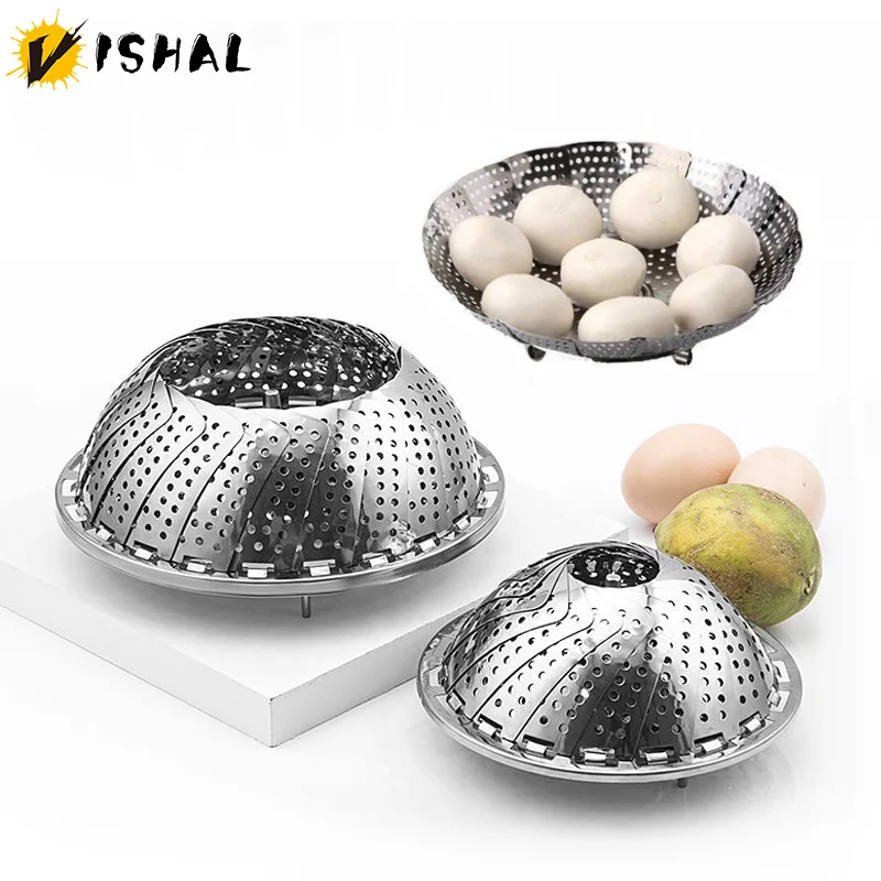 VISAHL-Stainless-Steel-Folding-Steam-Rack-Multifuncional-Retr-til-Steam ...