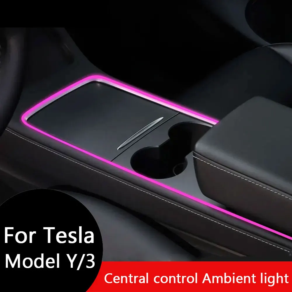 Center-Console-Painel-Luzes-Ambiente-Tiras-De-LED-Ilumina-o-De-N-on ...