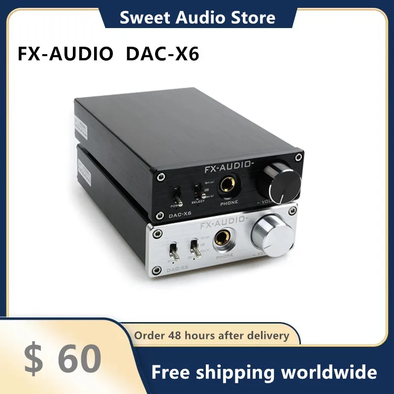 NEW FX-AUDIO DAC-X6 MINI HiFi 2.0 Digital Audio Decoder DAC Input USB ...