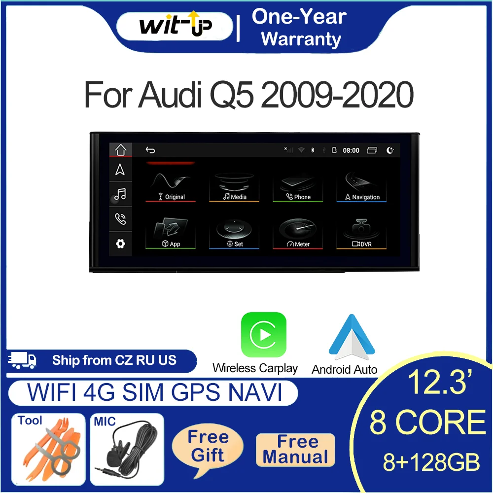 Wit up For Audi Q5 2009 2020 12 3 Touchscreen Upgrade Android Radio wit-up-for-audi-q5-2009-2020-12-3-touchscreen-upgrade-android-radio