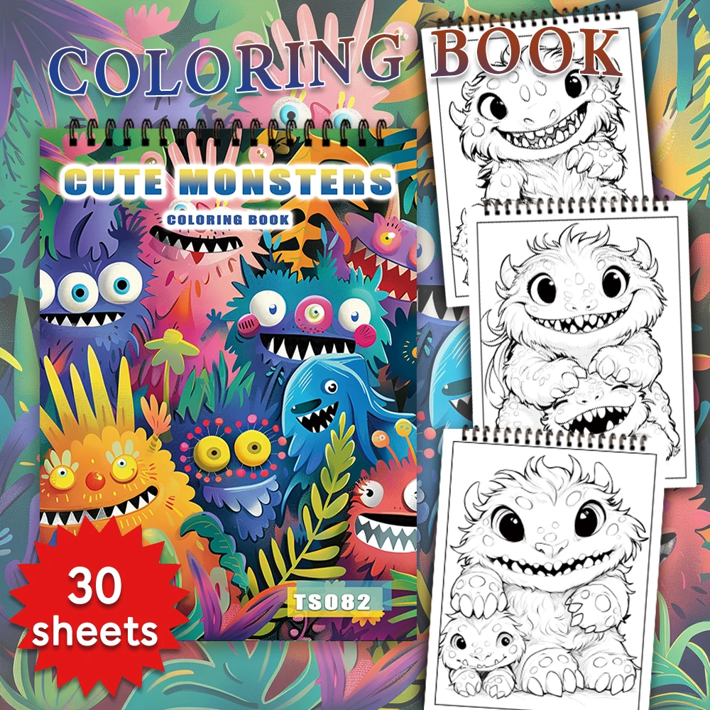 Spiral Coloring book -30 Sheets adult coloring book, 11.2 x 8.3 inches ...