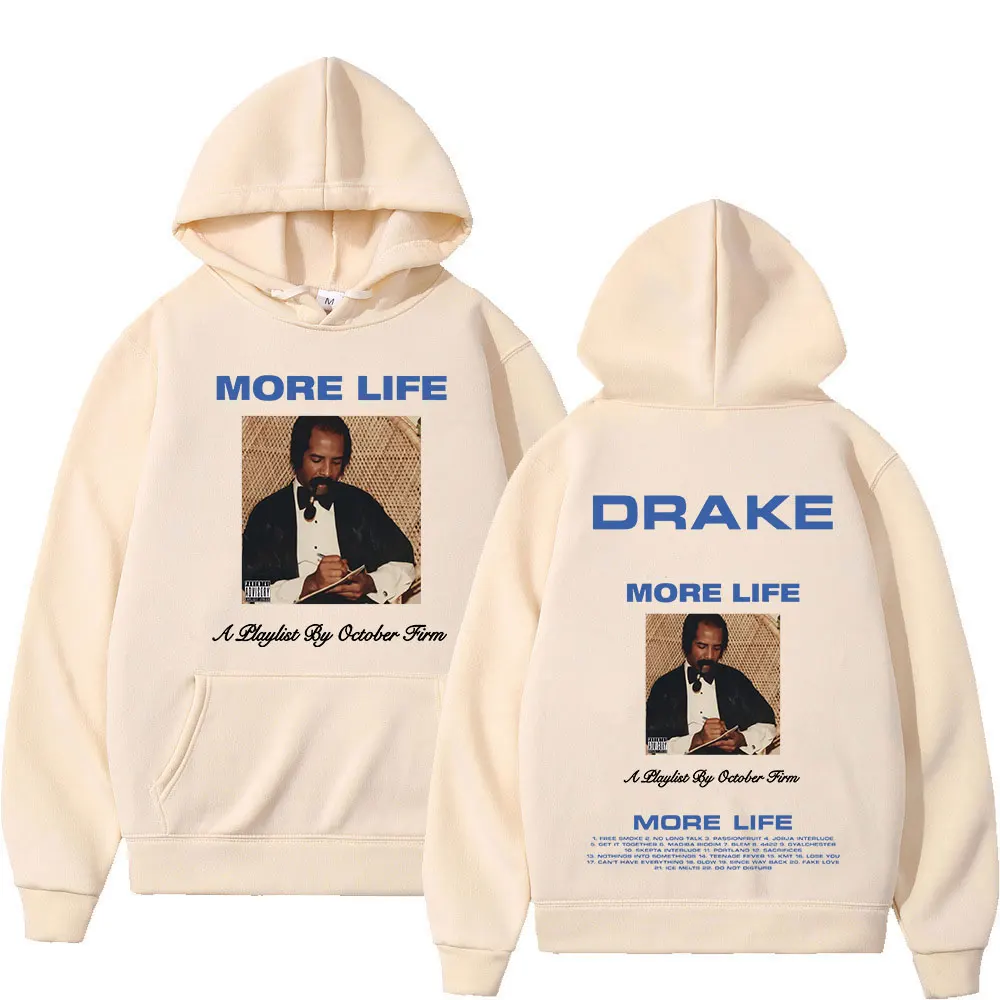 2023 Rapper Drake Hoodie Music Album More Life Graphic Hoodies Men's ...