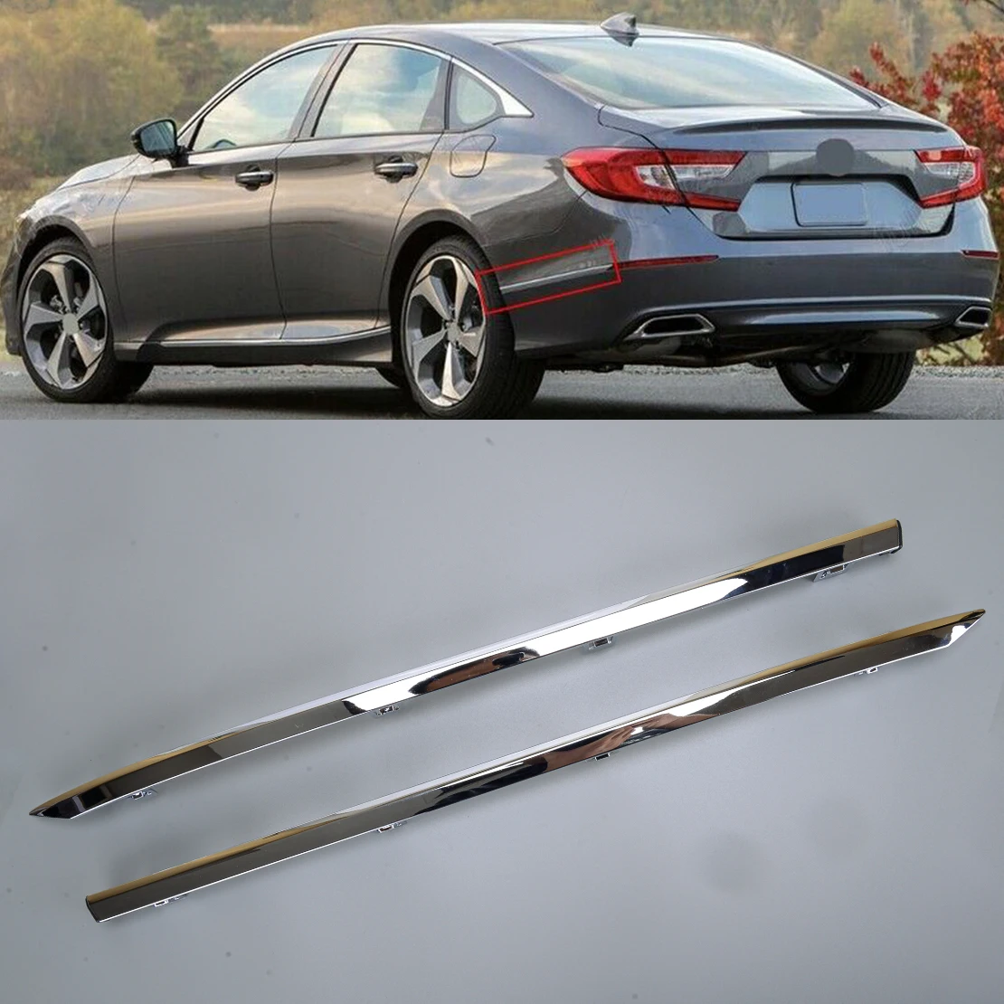 HO1146102-HO1147102-1-Pair-Car-Rear-Bumper-Body-Side-Molding-Trim-Strip ...