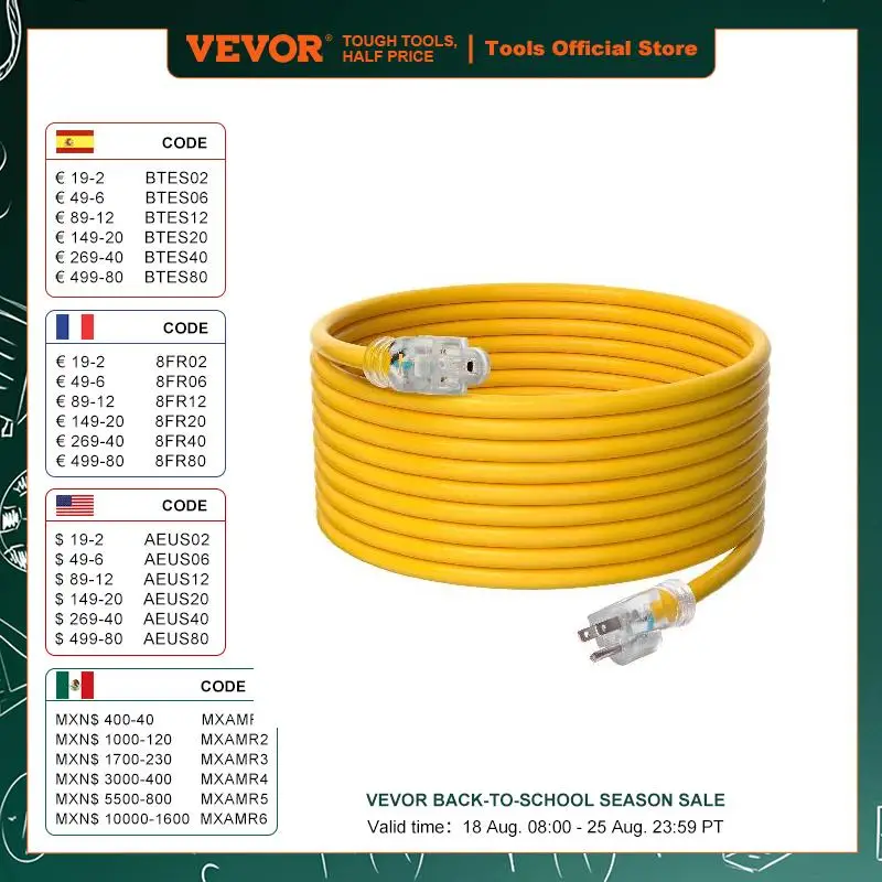 VEVOR-15A-30A-Generator-Extension-Cord-25Ft-Heavy-Duty-Power-Cord-STJW ...