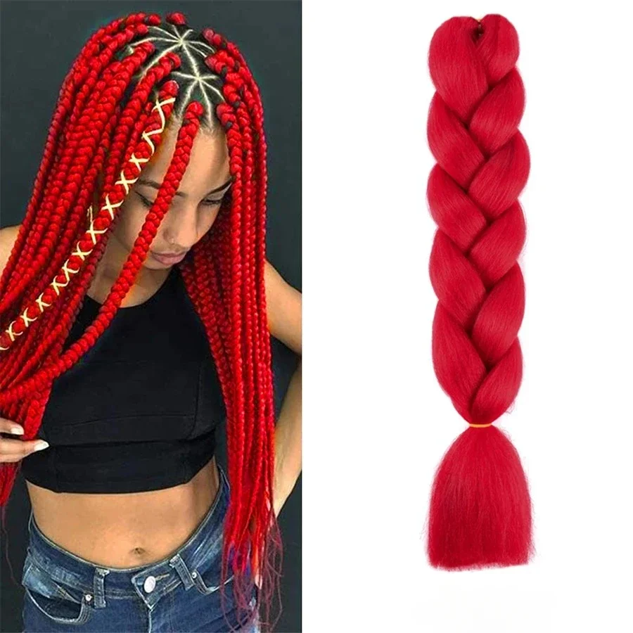Pre-Stretched-Braiding-Hair-24Inch-Synthetic-Afro-Ombre-Hair-Wick ...