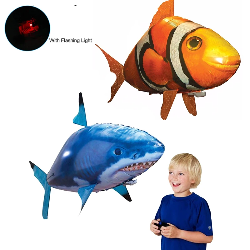 Inflatable-Remote-Control-Shark-Toys-Air-Swimming-RC-Animal-Radio-Fly ...