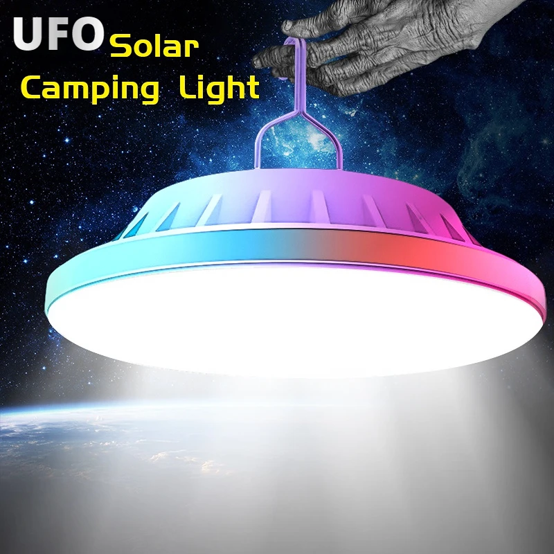 Solar-Camping-Lantern-USB-Rechargeable-LED-Light-Remote-Control-Outdoor ...