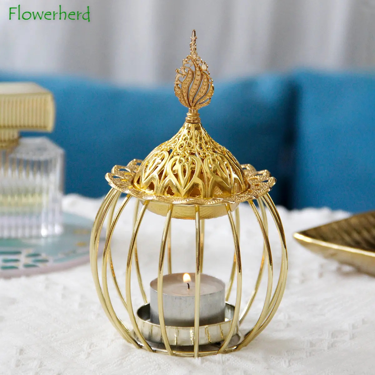 Iron Incense Burner Indoor Candle Essential Oil Aromatherapy Lamp ...