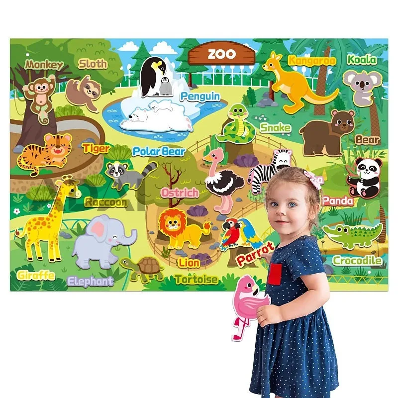Children's felt busy storyboard, handmade DIY three-dimensional puzzle ...