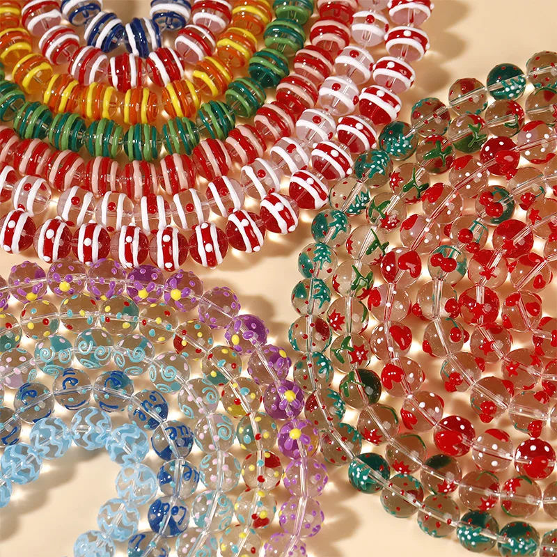 Lampwork Glass Beads Christmas | Christmas Beads Jewelry Making - 12mm ...