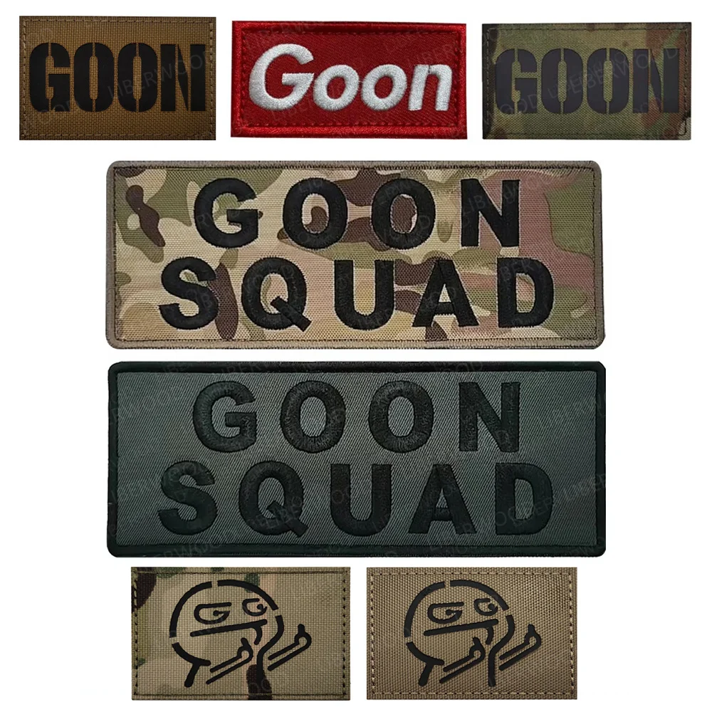 LIBERWOOD-GOON-SQUAD-Large-Embroidery-Patches-Camo-Applique-Reflective ...