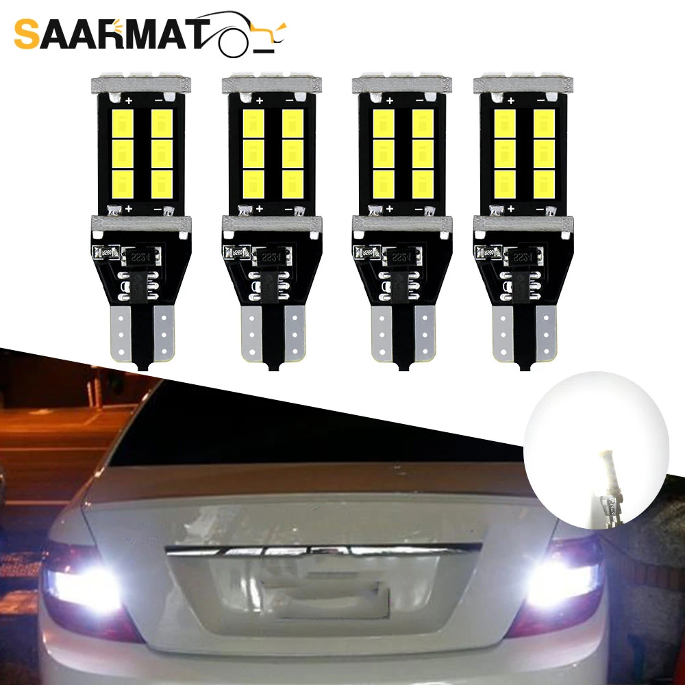 4pcs T15 T16 Led Reverse Lights W16w Car Back Up Rear Lamp 920 912 ...