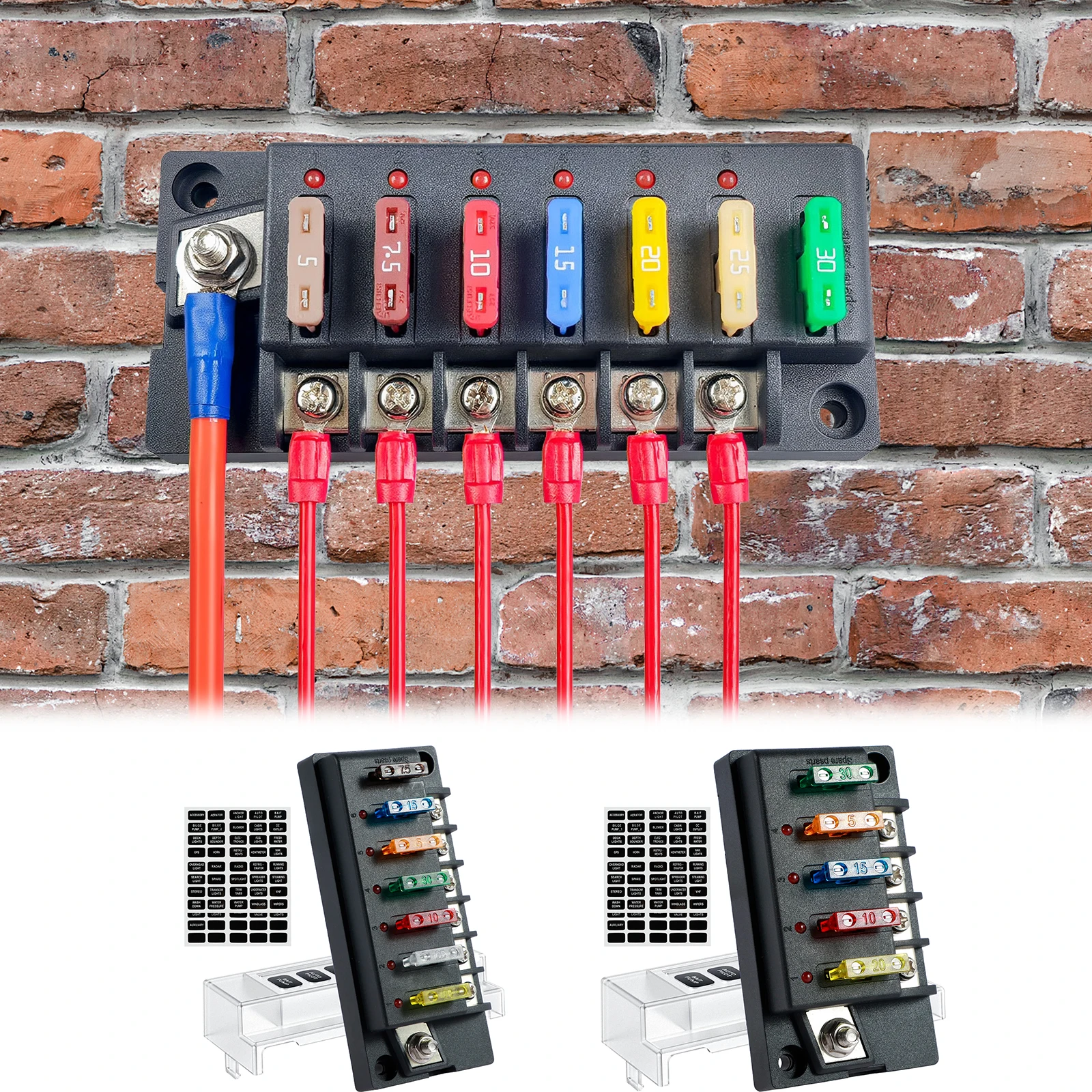 12V-Blade-Fuse-Box-Holder-4-6-Ways-Fuse-Block-with-LED-Indicator ...