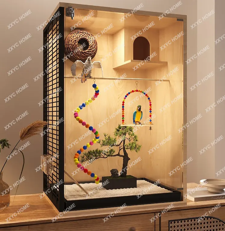 Large-Parrot-Cage-Xuanfeng-Special-Pet-Cage-Wooden-Large-Space-Villa ...