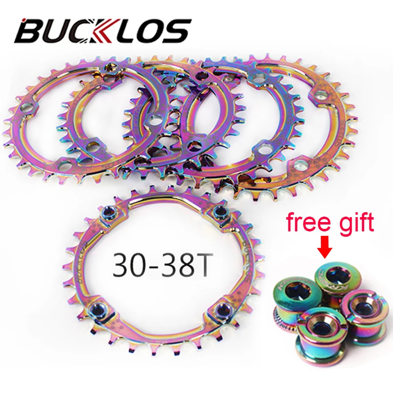 104 Bcd Rainbow Bicycle Chainring Narrow Wide 30/32/34/36/38t ...