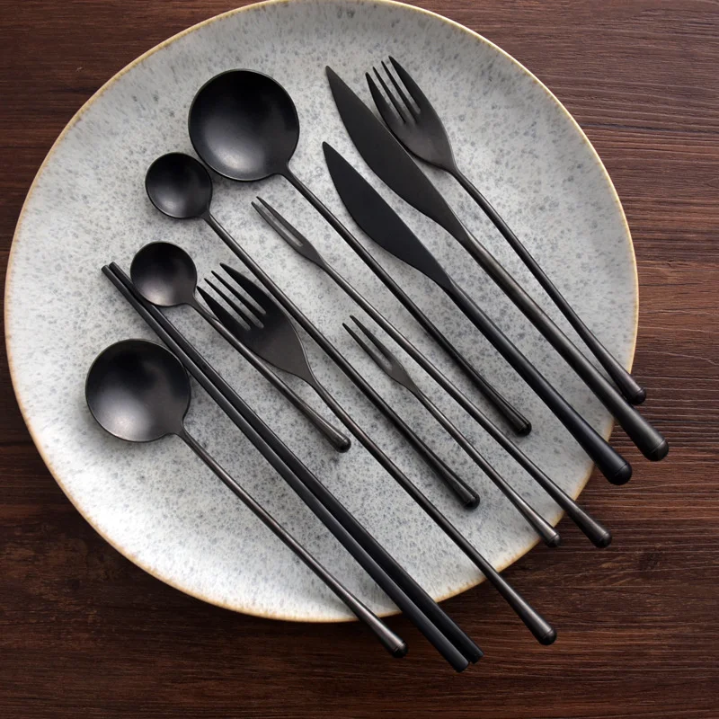 Stainless Steel Retro Western Food Tableware Knife Fork Spoon ...