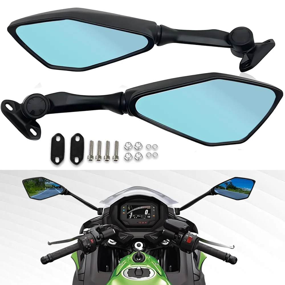 New Motorcycle Rear View Mirrors Review Mirror For Kawasaki Ninja 400 ...