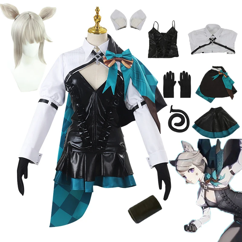 Game-Genshin-Impact-Lynette-Cosplay-Costume-Halloween-Cloak-Suspenders ...