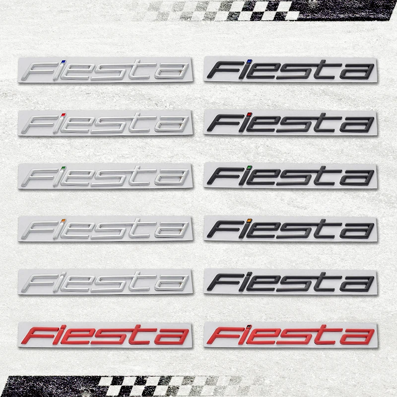 For Ford Fiesta Lettering Car Sticker MK8 Emblem Metal Rear Badge Decal ...