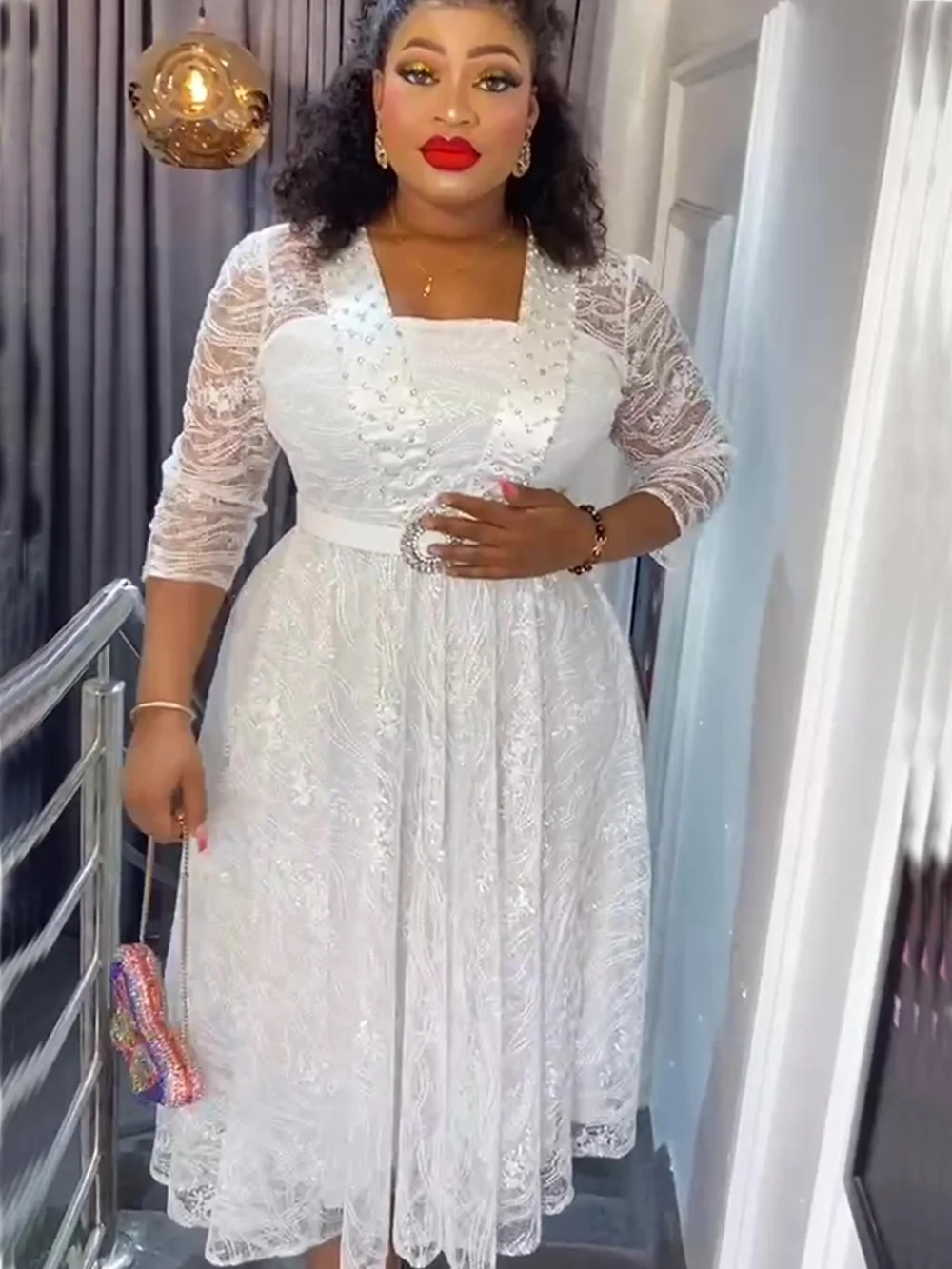 Elegant-African-Dresses-for-Women-Plus-Size-Turkey-Wedding-Party-Long ...