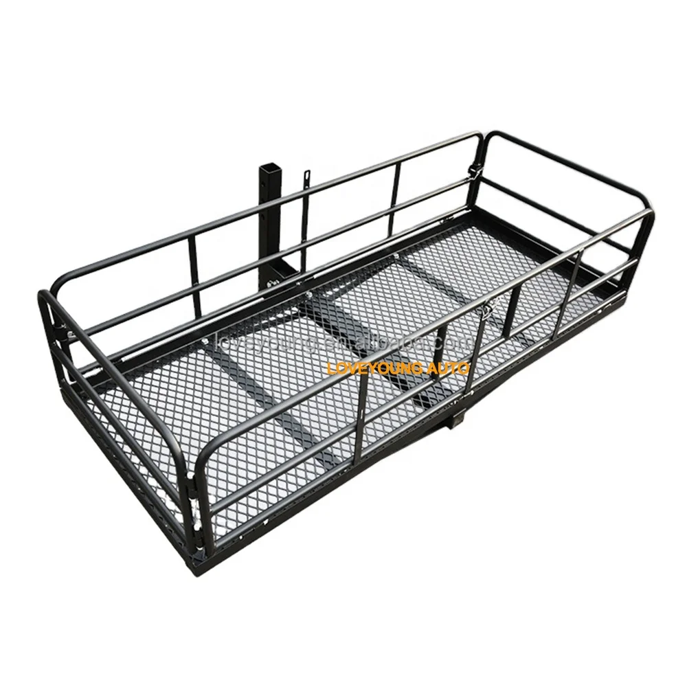 High-Side-Car-Rear-Luggage-Rack-Foldable-Hitch-Mount-Cargo-Carrier ...