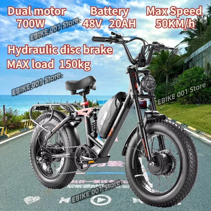 Electric-bicycle-eAhora-LUNA-1-2-700w-Dual-Motor-48V-20Ah-Full ...