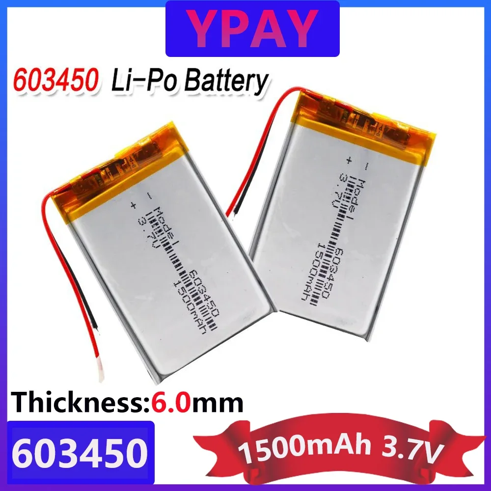 1-10-Pieces-3-7V-Lithium-Ion-Polymer-603450-1200mAh-Battery-Replacement ...