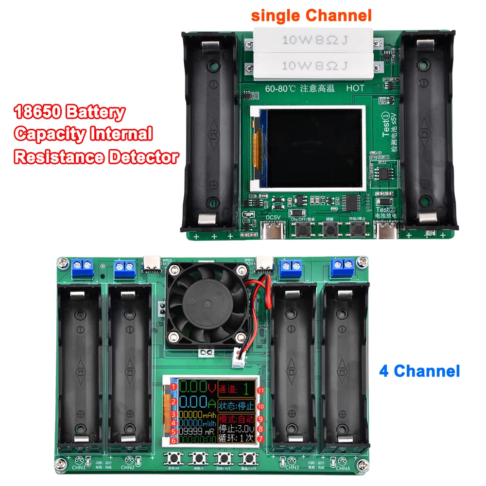 single-Channel-4-Channel-18650-battery-capacity-internal-resistance ...