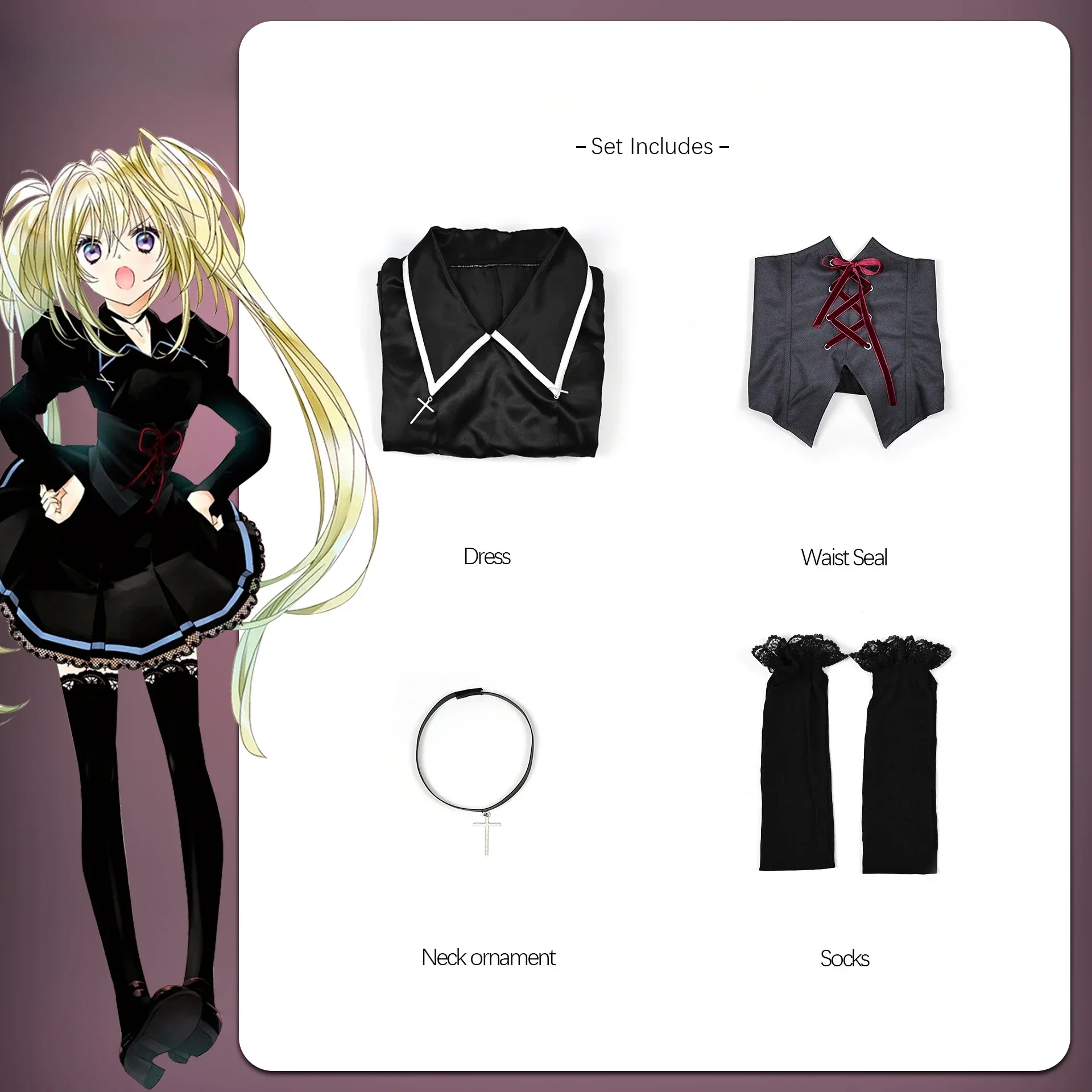 Anime Shugo Chara Hoshina Utau Princess Dress Suit Shawl Suit Tsukiyomi ...