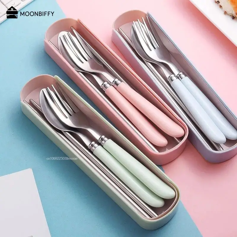 2-3PCS-Spoon-Fork-Chopstick-Cutlery-Portable-Dinnerware-Kit-Lunch ...
