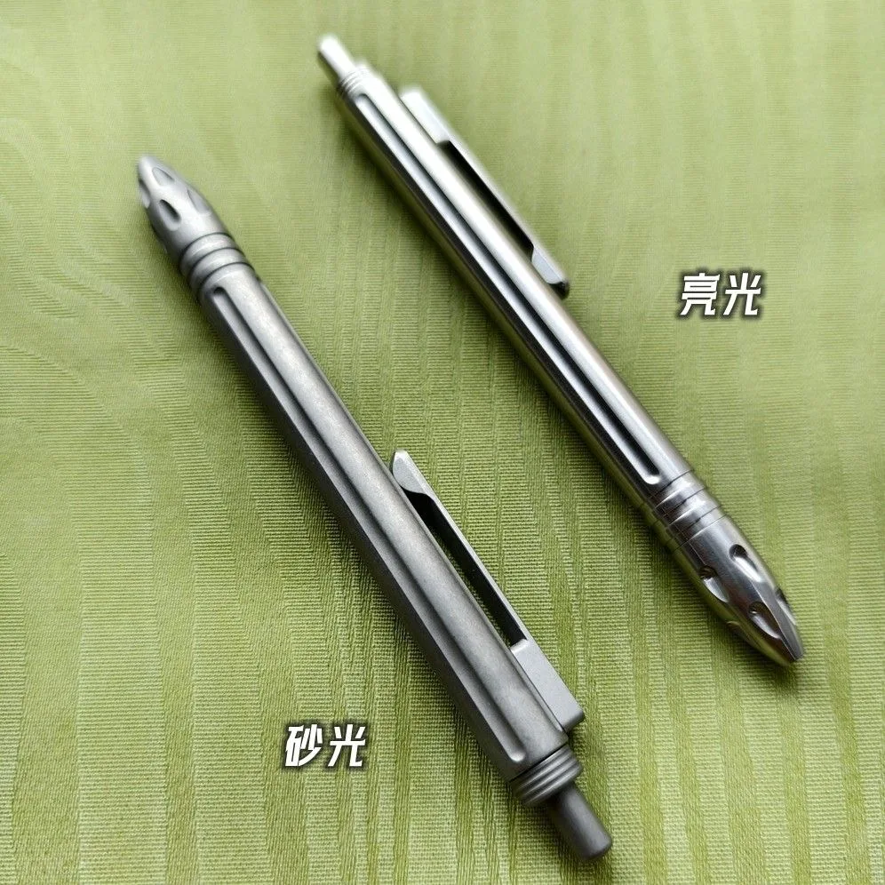 NEW-Press-Pen-Titanium-EDC-Tactical-Pen-Multi-functional-Break-Windows ...