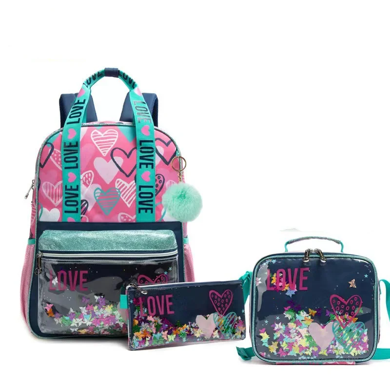 School-Backpack-Girls-16-Inch-Girls-School-Sequin-Backpack-with-Lunch ...