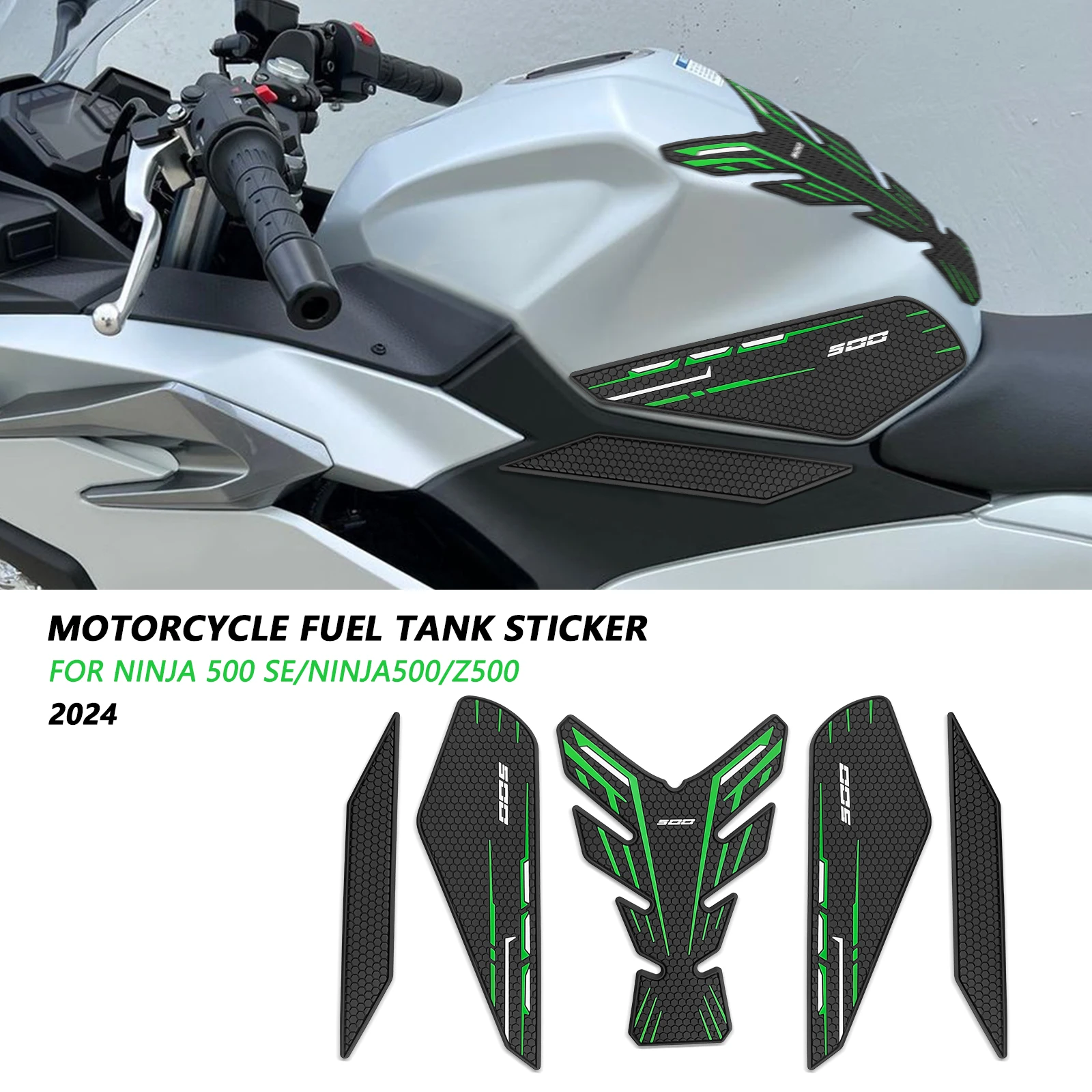 For-NINJA-500-SE-NINJA500-2024-Motorcycle-Accessories-Non-slip-Side-Fuel-Tank-Stickers ...