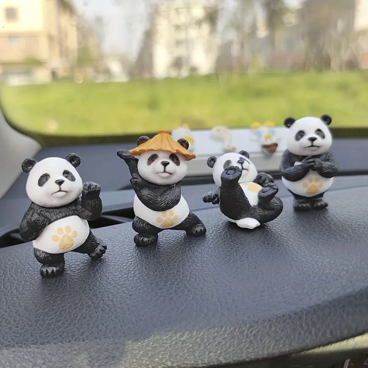 4pcs-set-Panda-Design-Car-Ornaments-Car-Center-Console-Ornaments-Office ...