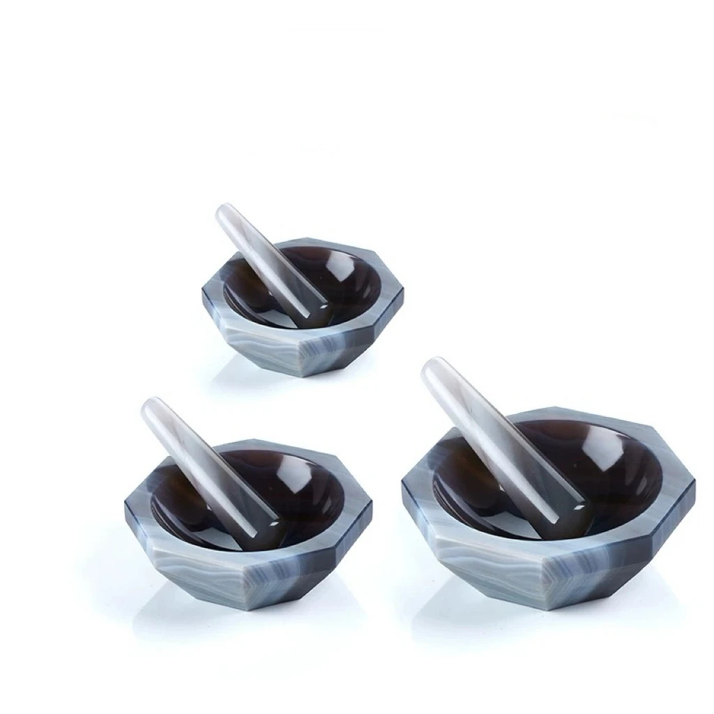 30mm 50mm 70mm 100mm all sizes High Quality Natural Agate Mortar and ...