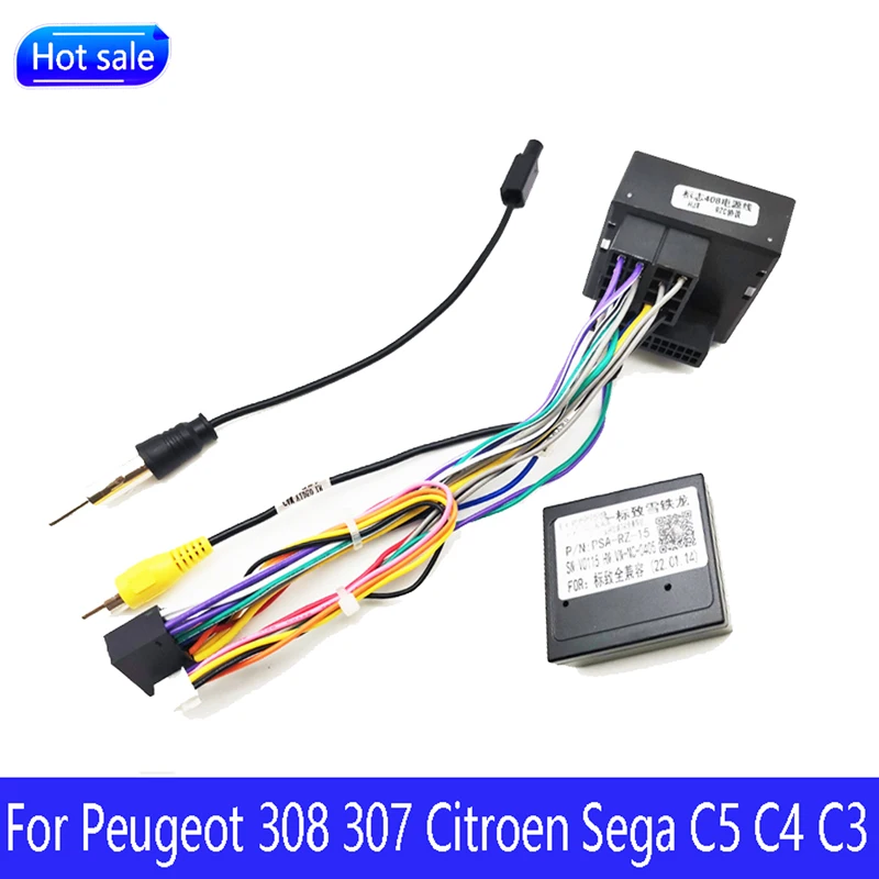For-Peugeot-iso-adapter-Wiring-Harness-CANBUS-Decoder-Box-Car-Cable ...