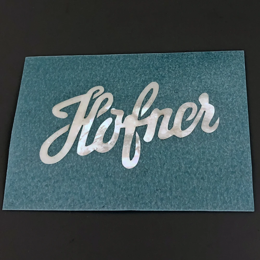 Mother-Of-Pearl-Hofner-Bass-Guitar-Headstock-Logo-Decal-Sefl-Adhesive ...